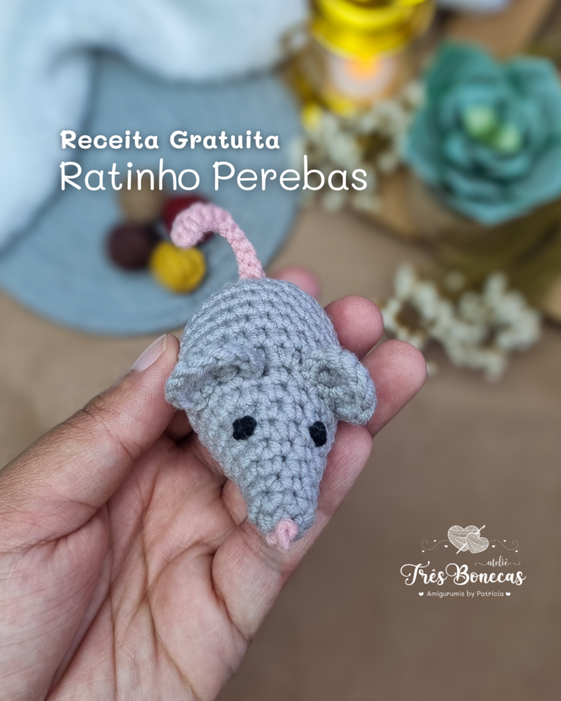 Receita Gratuita Rato Perebas - Ateliê Três Bonecas